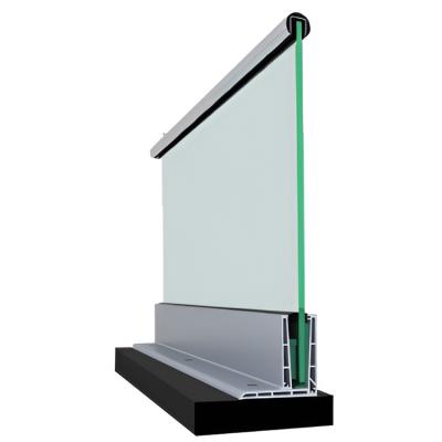 Cina Outdoor Metal Aluminium Shape For Frameless Balcony U Channel Aluminum Glass Railing in vendita