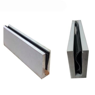 Cina Aluminium Glass Profile U Channel Aluminium U Railing Post Base Profiles For Glass Handrail Balustrade For 12Mm Glass in vendita