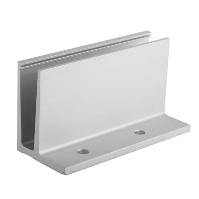 Cina Aluminum U Channel Base Outside Glass Balustrade Bottom Clamp Glass Railing System in vendita