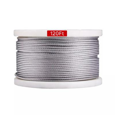 Cina 120Ft 1-10Mmss304 Ss316 No Magnetic Stainless Steel Balustrade Wire Rope Cable Roll in vendita