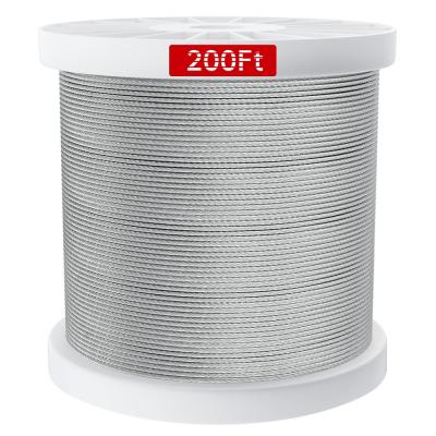 Cina 200Ft 1X7,7X7,1X19,7X19 Rope Cableway Railing Stainless Steel Wire Rope Cable Roll in vendita
