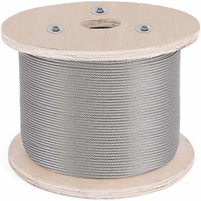 Cina 800Ft Cables Stainless Steel Wire Rope Galvanized Wire 1*19 7*7 Railing Cable Roll in vendita
