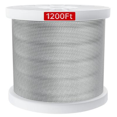 Cina 1200Ft Factory Wholesale Stainless Steel Wire 304 316 Ss Wire Railing Wire Rope Roll in vendita