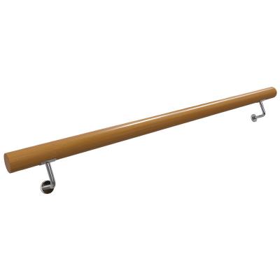 中国 Staircase Railing Solid Wooden Handrail Factory Oak Teak Wood Stair Balustrade Wall Handrail 販売のため