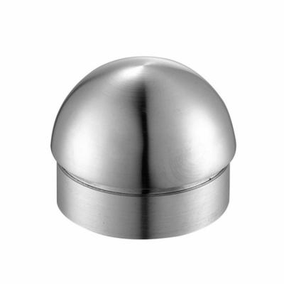 China Round 304 316 Staircase Balcony Railing Tube Handrail Fittings Balustrade Accessories Stainless Steel End Cover en venta