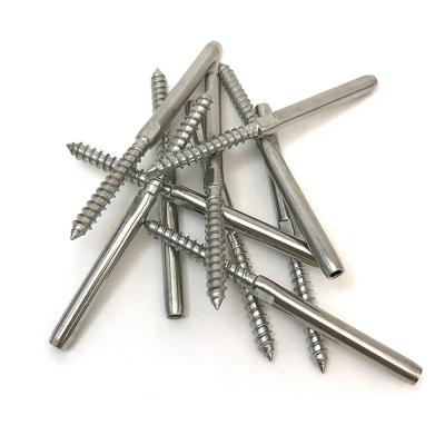 Cina T316 Stainless Steel Left Right Handed Thread Swage Lag Screws Wood Post Of 1/8