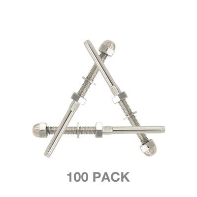 Cina Swage Stud Tensioner 50Pcs Stainless Steel Cable Railing Hardware System Kit For Wood Metal Posts in vendita