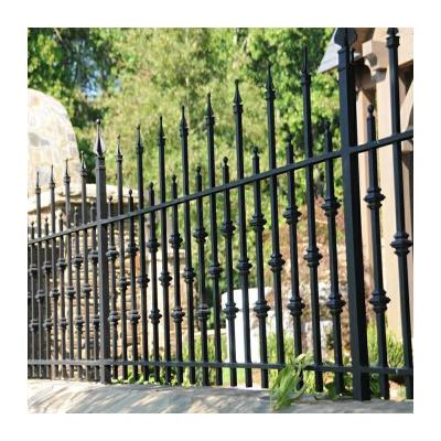 Cina Wrought Iron Ornament Guardrail Galvanized Decorative Iron Post Picket Fence in vendita
