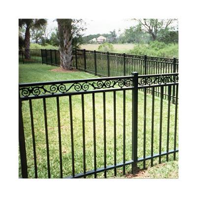 Cina Home Garden Ornamental Black Decorative Metal Wrought Iron Steel Fence in vendita