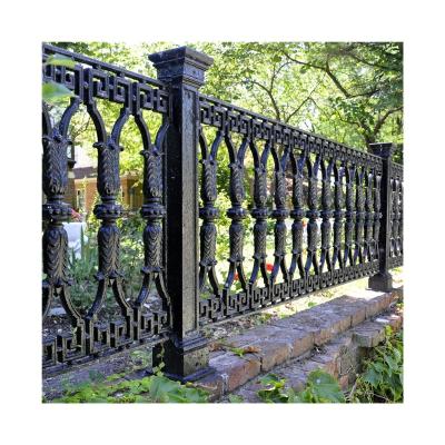 Cina Welded Galvanized Black Powder Coating Wrought Iron Fence Iron Rustproof Garden Composite Fence in vendita