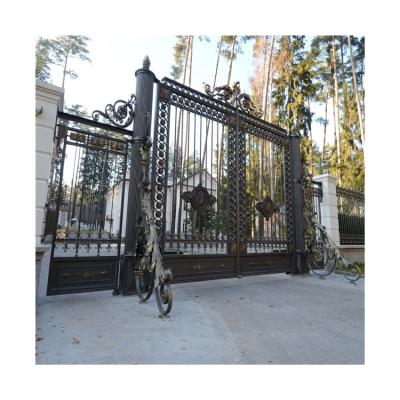 Cina Steel Gates Wrought Iron Gate With Hot Galvanized For Villa Entrance Garden in vendita