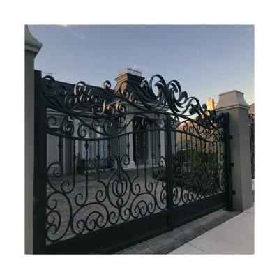 Cina Professional Customized Entrance Wrought Iron Gate Laser Cutting Tree Gate Galvanized Wrought Iron Garden Gates in vendita