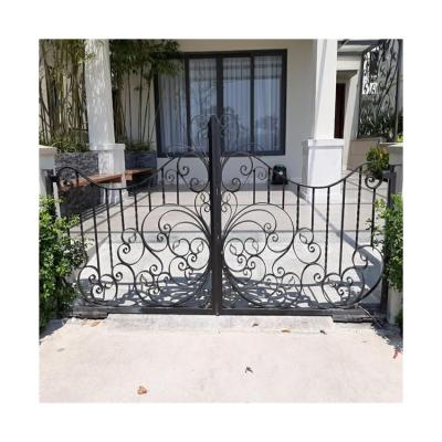 Cina New Style Double Door Luxury Metal Entrance Gate Galvanized Wrought Iron Gates in vendita