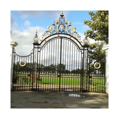中国 Garage Galvanized Driveway Gate Latest Main Iron Gate Designs Metal Entrance Wrought Iron Gates 販売のため