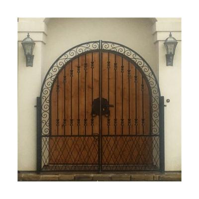 中国 Customizable House Villa Garden Luxury Driveway Wrought Iron Gate Square Tube Wrought Iron Gate 販売のため