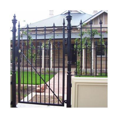 Cina Wrought Iron Door Steel Gate Double Park House Powder Coating School Gate Iron Main Gate Design in vendita