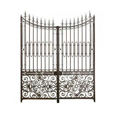 China Modern Beautiful Fancy Security Wrought Iron House Main Gate Designs For Villa en venta