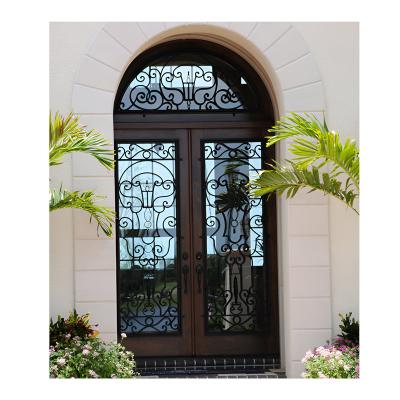 Cina Luxury Villa Main Entrance Decorative Grills Wrought Iron Door in vendita