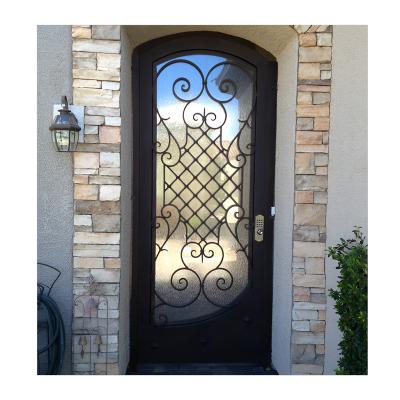 Cina Residential Main Front Entry Metal Doors Security Doors Design Exterior Entrance Double Wrought Iron Door in vendita
