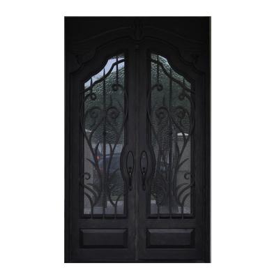 Cina Customized Wrought Iron/ Steel Door Window Grilles Design Steel Frame Swing Door in vendita