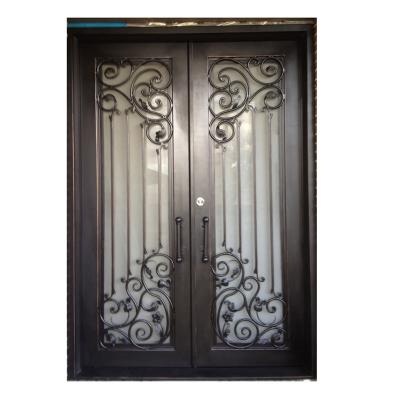 Cina New Wrought Iron Courtyard Door Exterior Doors Modern Main Gate Designs in vendita