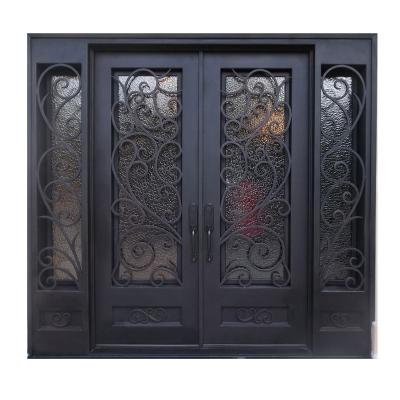 Cina Superior Quality Cast Iron Door Exterior Iron French Doors Wrought Iron Door in vendita