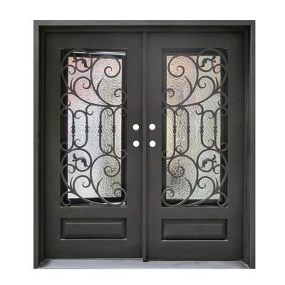 Cina Villa Partition French Doors Exterior Wrought Iron French Doors in vendita