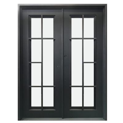 Cina Spain Classical Practical Black Color French Single Front Security Wrought Iron Door For Church in vendita