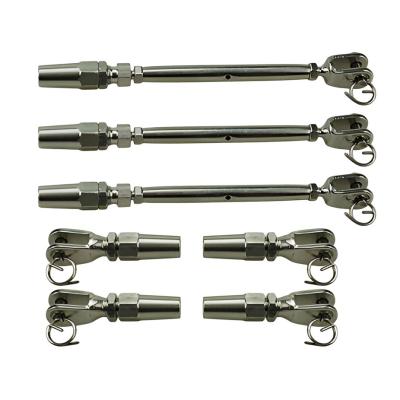 中国 Stainless Steel Wire Rope Railing Cable Fitting Fence Rop Tensioner Kits 販売のため