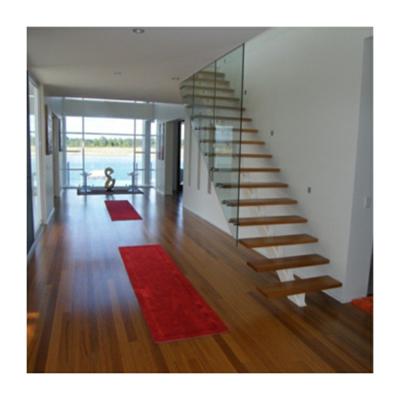 Cina Department wood gusset plate stair central keel center beam wood tread straight stair in vendita