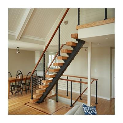 Cina WilliamArchi wood step stairs single keel wood straight stairs in vendita