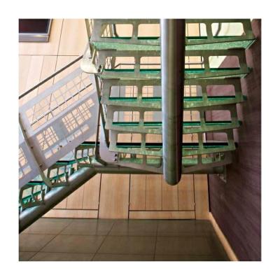 Cina Glass stairs grill design single keel modern house glass staircase in vendita