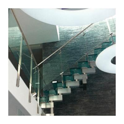Cina Bespoke glass staircases single stringer glass step price staircase in vendita