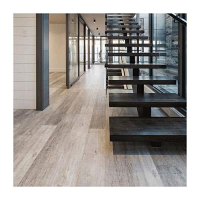 中国 Villa wood handrails for stairs mono stringer straight solid wood stairway 販売のため