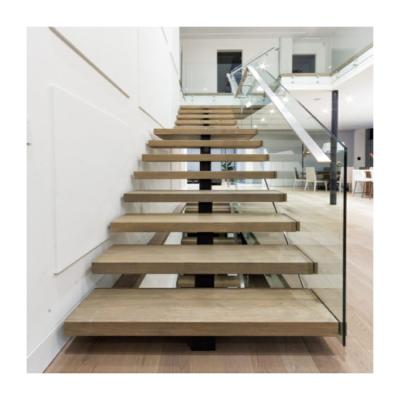 Китай Factory direct sales european design wood stair railing mono keel straight wooden staircase продается