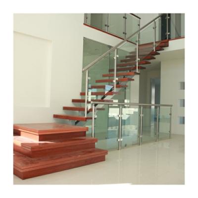 Китай Manufacturer wood attic stairs mono beam straight staircase wood oak steps stair продается