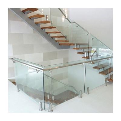 Cina Factory wooden stair unique keel wooden treads straight stairs in vendita