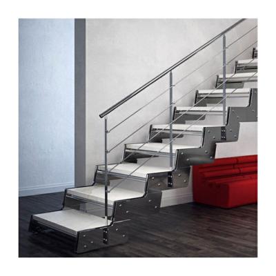 Cina Stairs grill design glass stair metal glass straight staircase in vendita