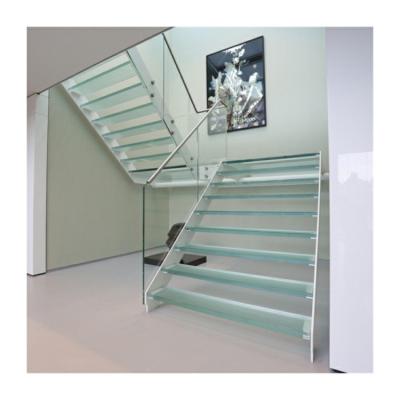 中国 Sell staircase crystal glass stair railing glass fencing straight staircase 販売のため