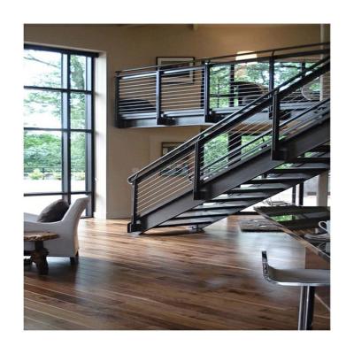 中国 Elegant stairs invisible steel stringer durable stainless steel staircase 販売のため