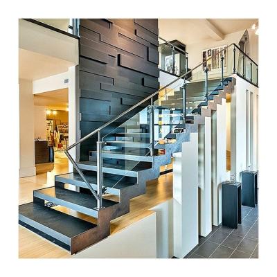 中国 Practical stairs steel beams cast iron straight staircase 販売のため