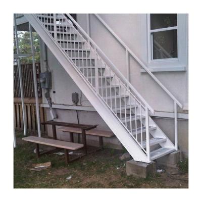 Cina Villa stairs straight steel stringer stainless steel glass modern staircase in vendita