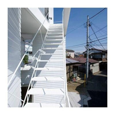 Cina Ss stringer stairs cable handrail steel good price iron straight staircase in vendita