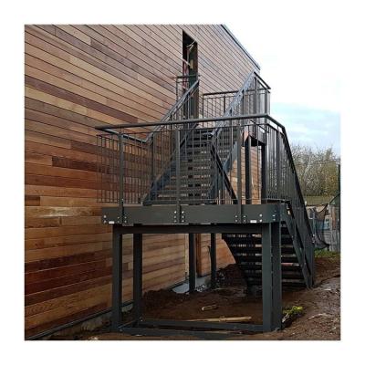 中国 Prefabricated exterior stair steel u used metal curved staircase 販売のため