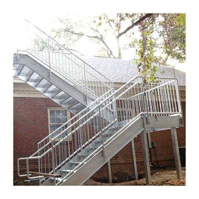 中国 Double stringer stair mild steel railing for wrought iron curved staircase 販売のため