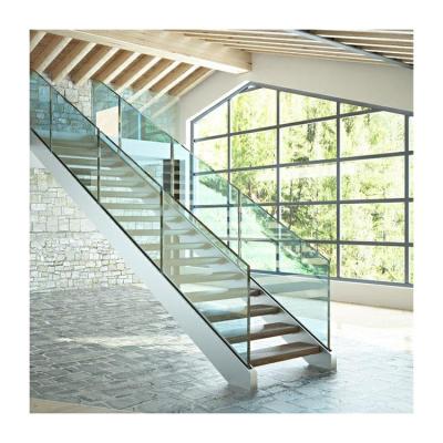 Cina Elegant style straight stair s15 metal wood stair in vendita