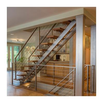 Cina Latest fashion excellent quality straight staircase wooden steps stairs in vendita