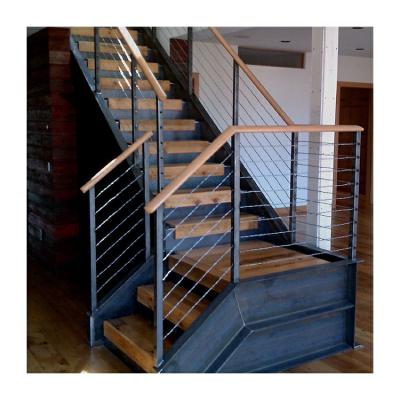 Cina Factory wholesale customized straight floating staircase durable wood composite deck stairs in vendita