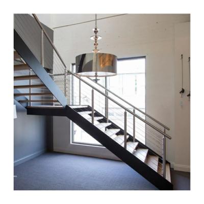 Cina Factory direct supply build straight staircase balustrade wood stairs in vendita