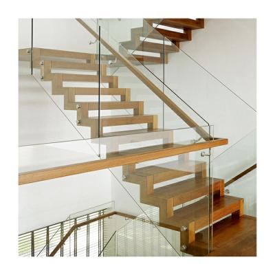 Cina Perfect quality indoor aluminum straight staircase interior oak wood stairs in vendita